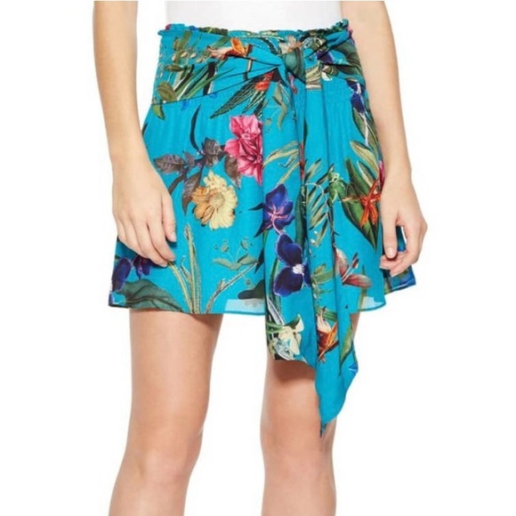 Parker | Skirts | Parker Bridgette Silk Blend Tropical Floral Mini ...